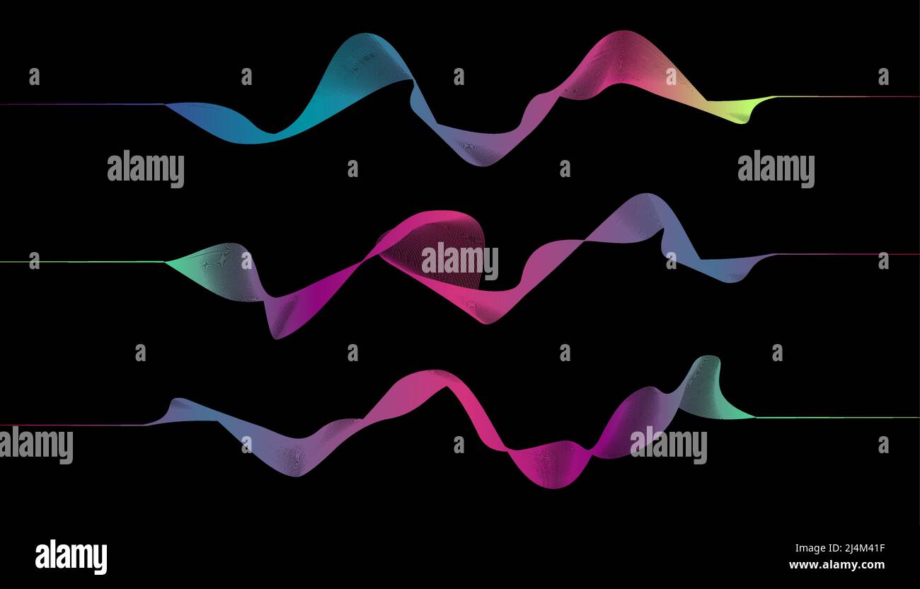 Sound wave. Voise spectrum. Vector dynamic audio waves Stock Vector ...