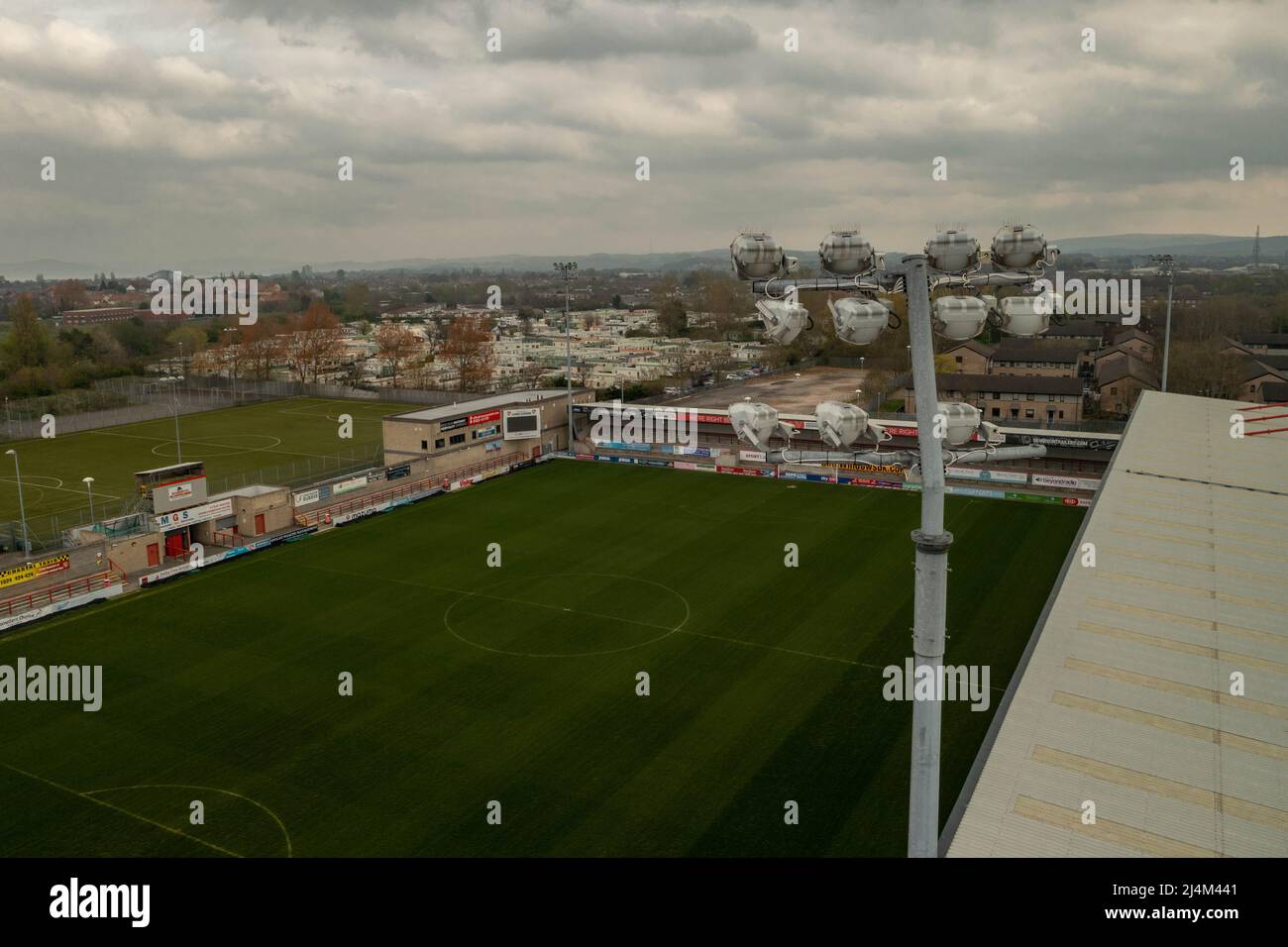 Mazum Mobile Stadium, Morcambe Football Club Aerial Drone Stock Photo ...