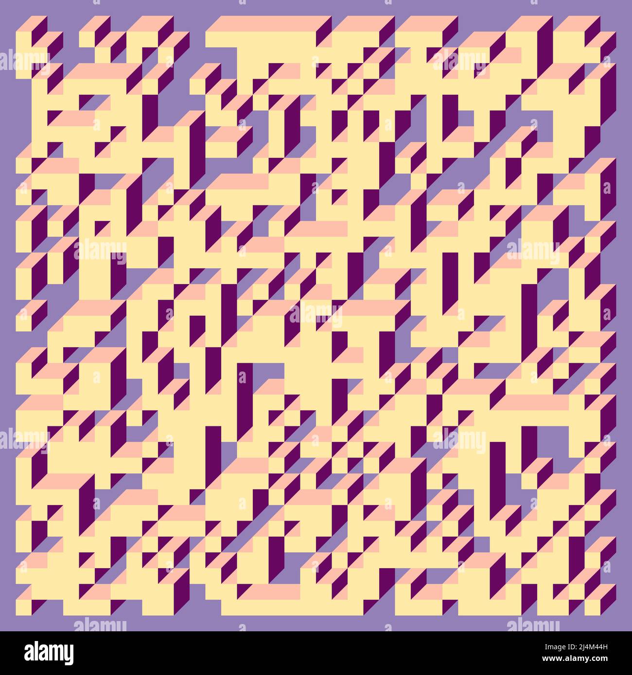 Implementation of Edward Zajec’s “Il Cubo” generative art background art illustration Stock ...