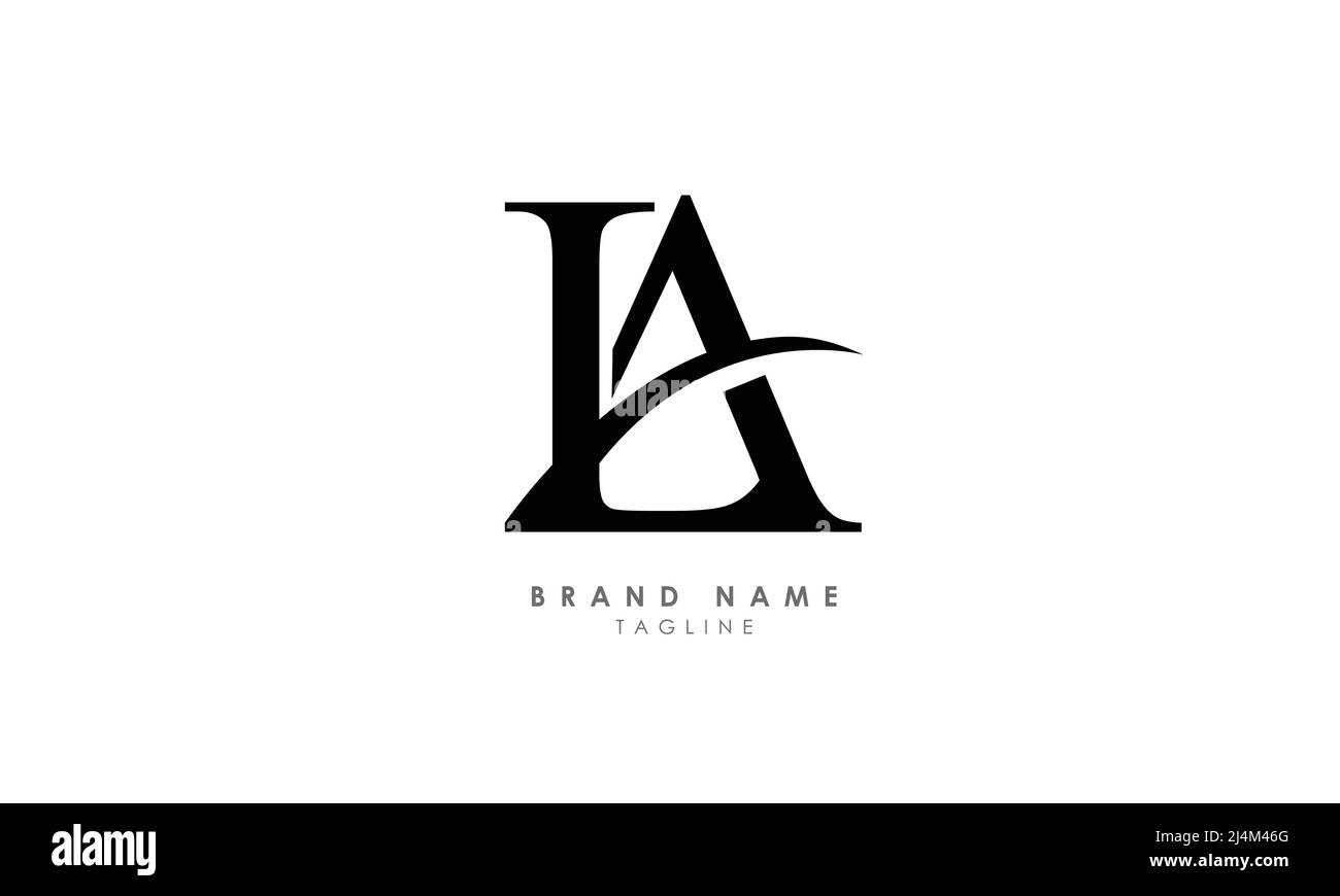 Alphabet letters Initials Monogram logo LA, AL, A and L Stock Vector ...