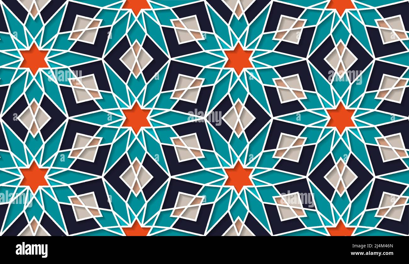Arabic seamless girih pattern with classic islamic culture ornament ...