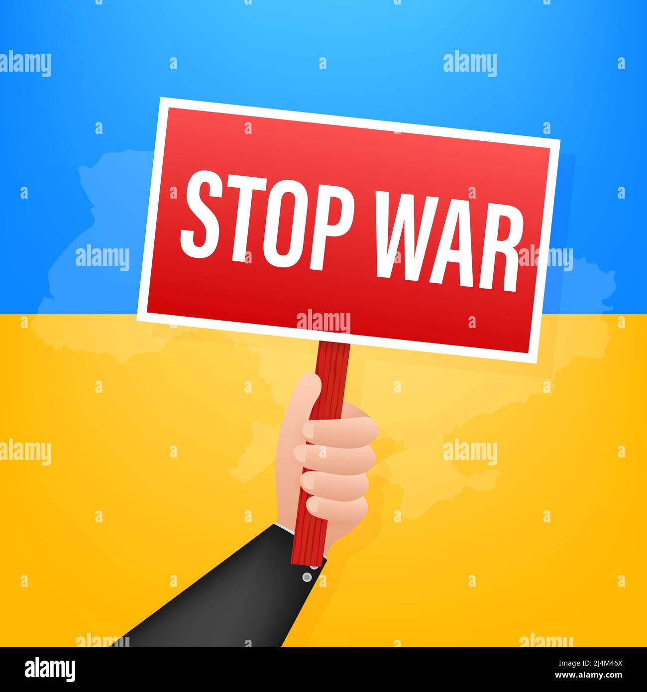 Russia-ukraine war. Stop War. Red heart. Help, pray for ukraine. Vector ...
