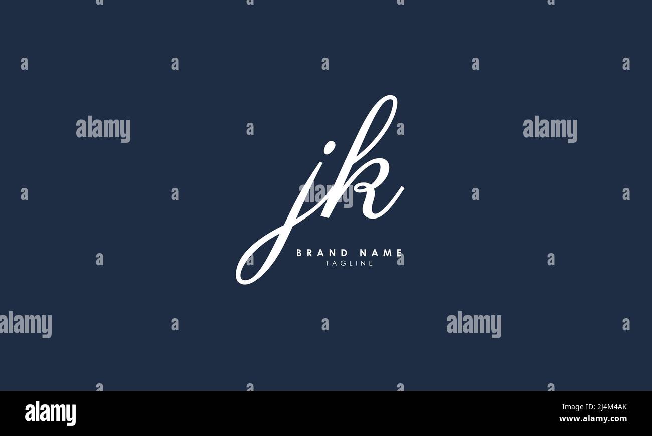 Kj modern logo hi-res stock photography and images - Alamy