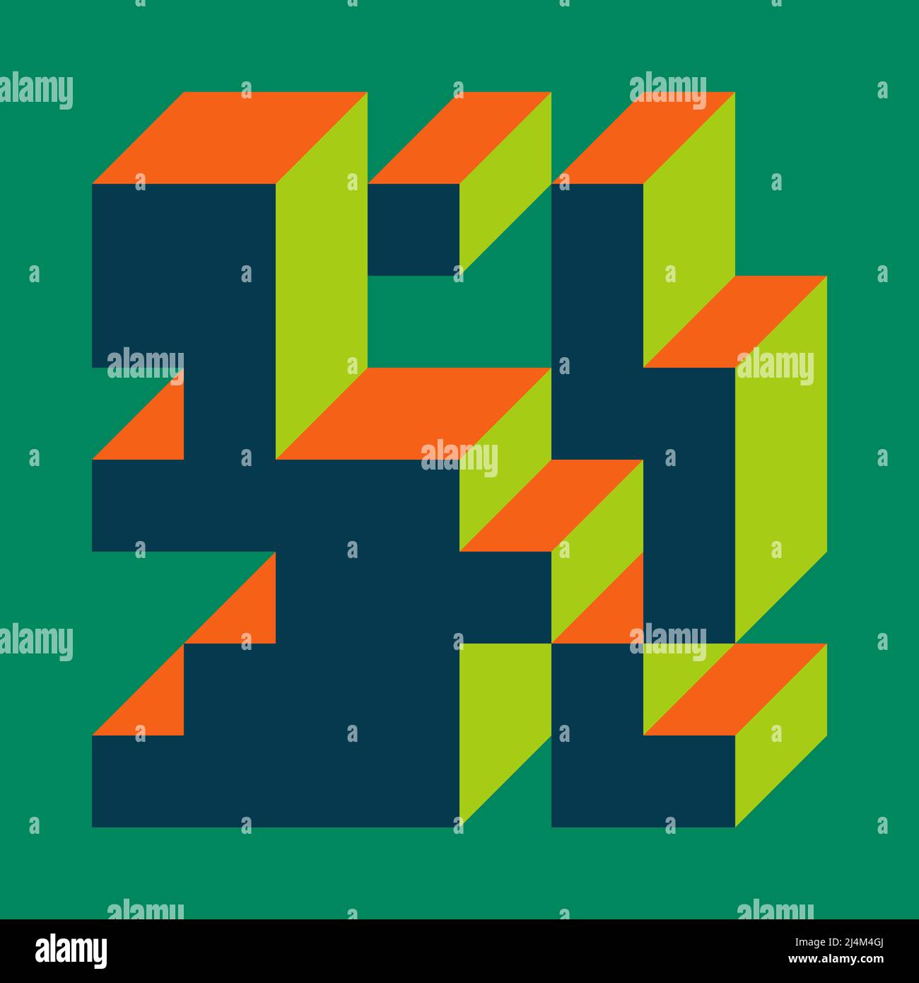 Implementation of Edward Zajec’s “Il Cubo” generative art background ...