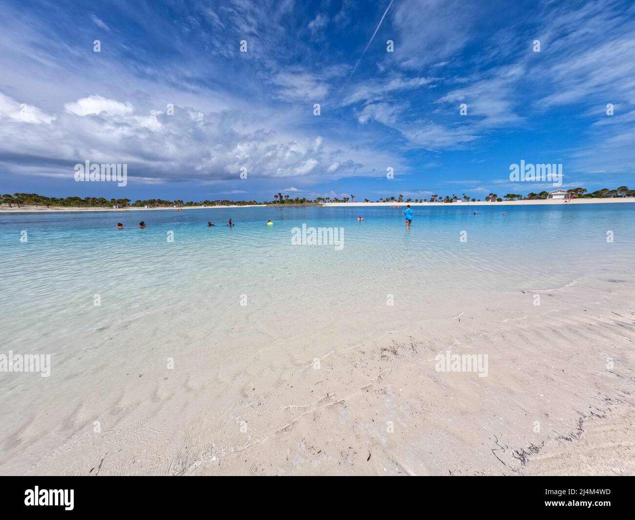 Ocean Cay, Bahamas - October 11, 2021: A view of the beach of MSC ...