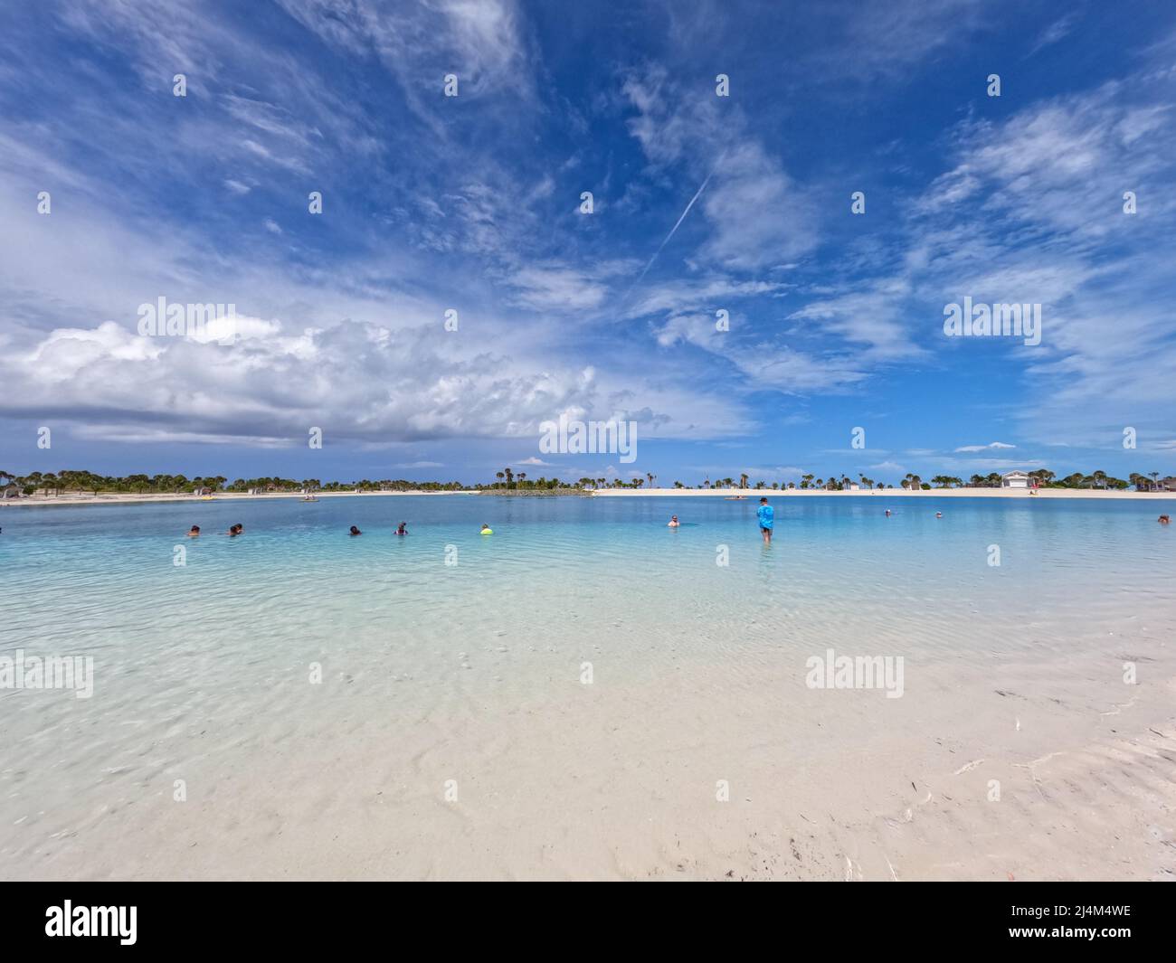 Ocean Cay, Bahamas - October 11, 2021: A view of the beach of MSC ...