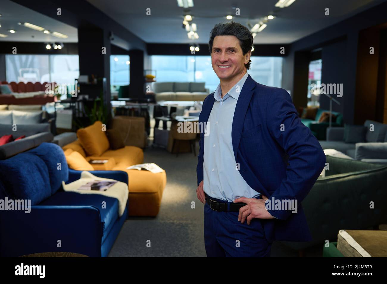 Confident business owner, entrepreneur, handsome imposing European ...