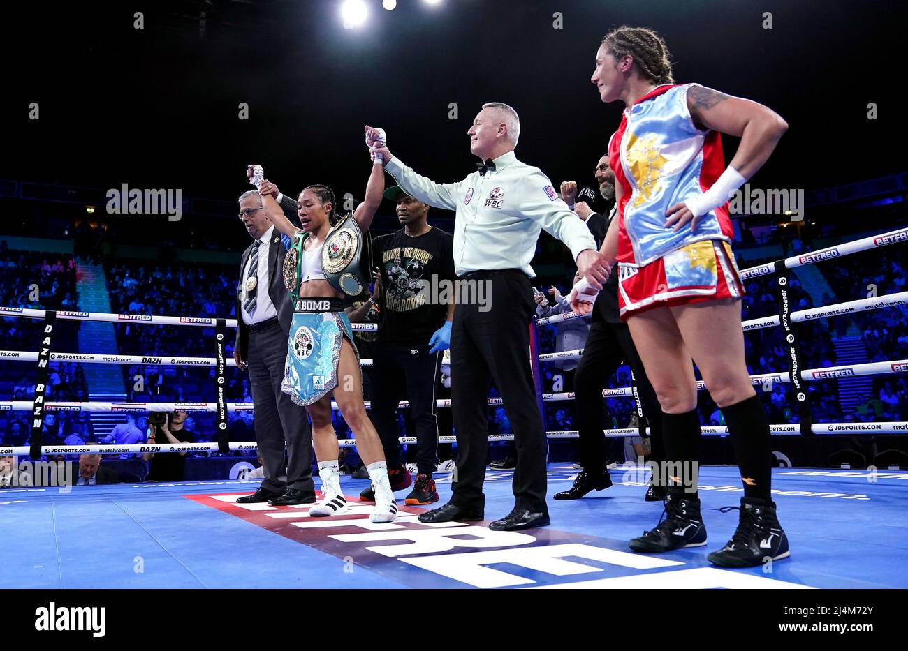 Alycia Baumgardner (left) celebrates victory against Edith Soledad ...