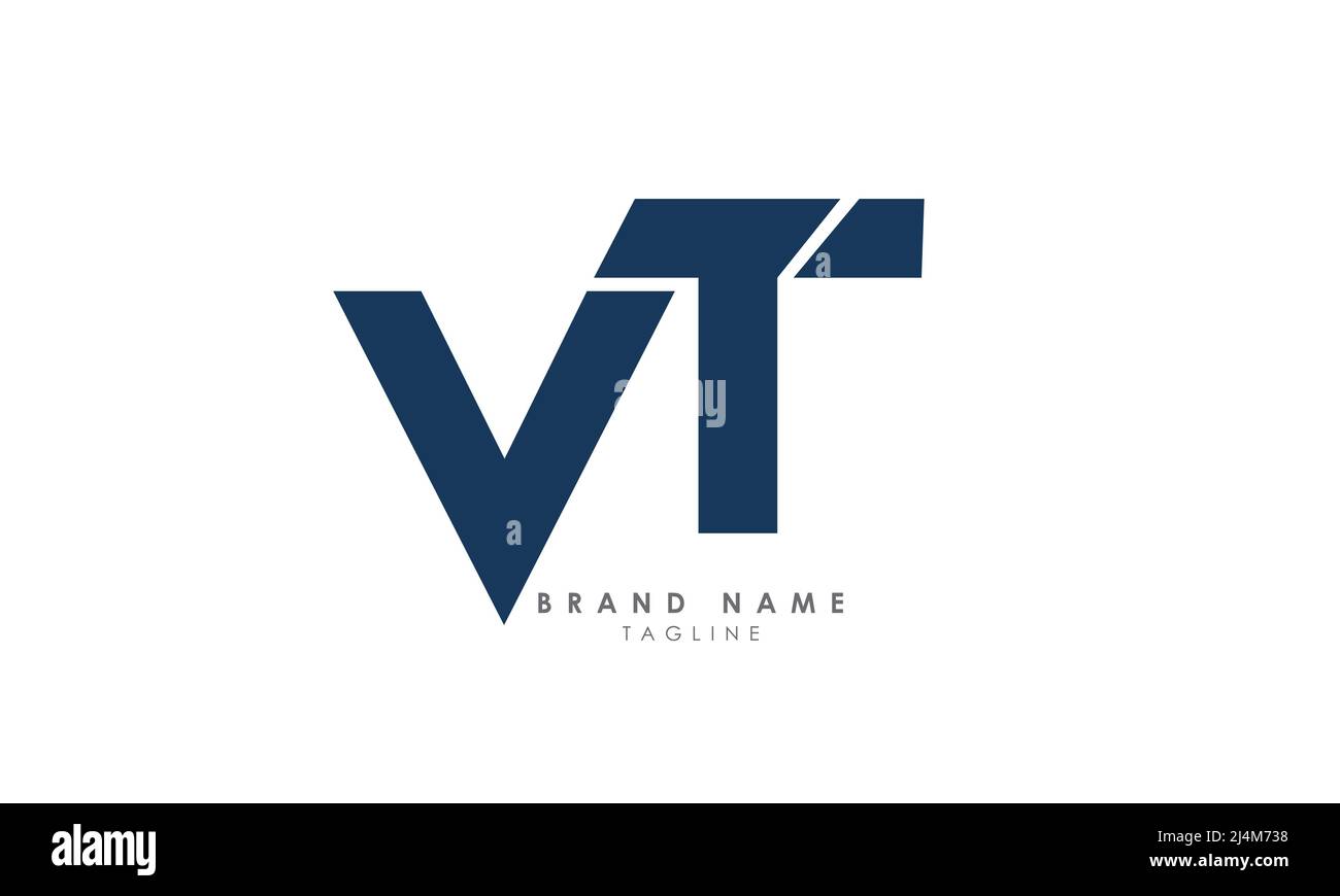 Alphabet letters Initials Monogram logo TV, VT, T and V Stock Vector ...