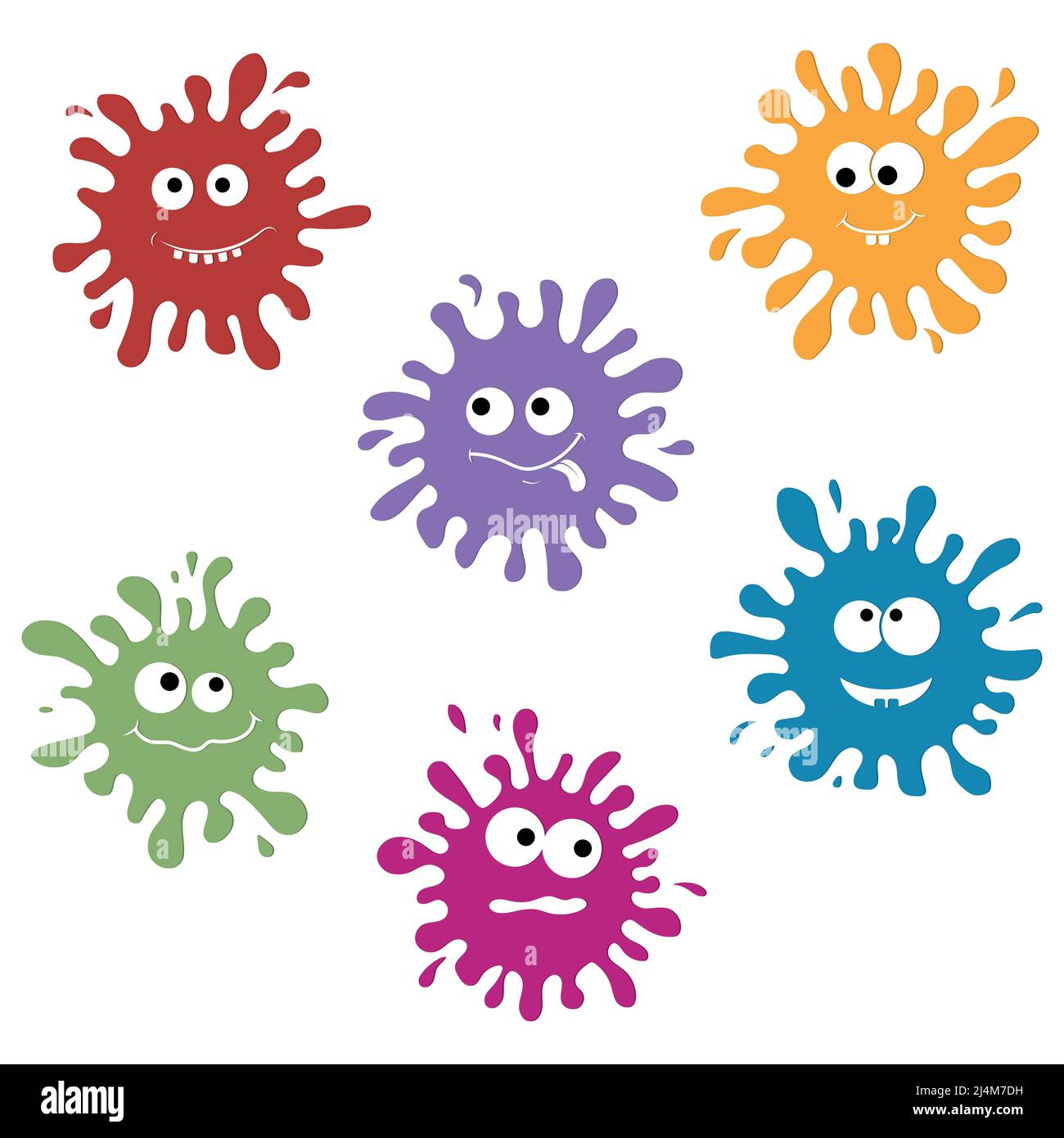 blob character with emotion, isolated vector illustration Stock Vector ...