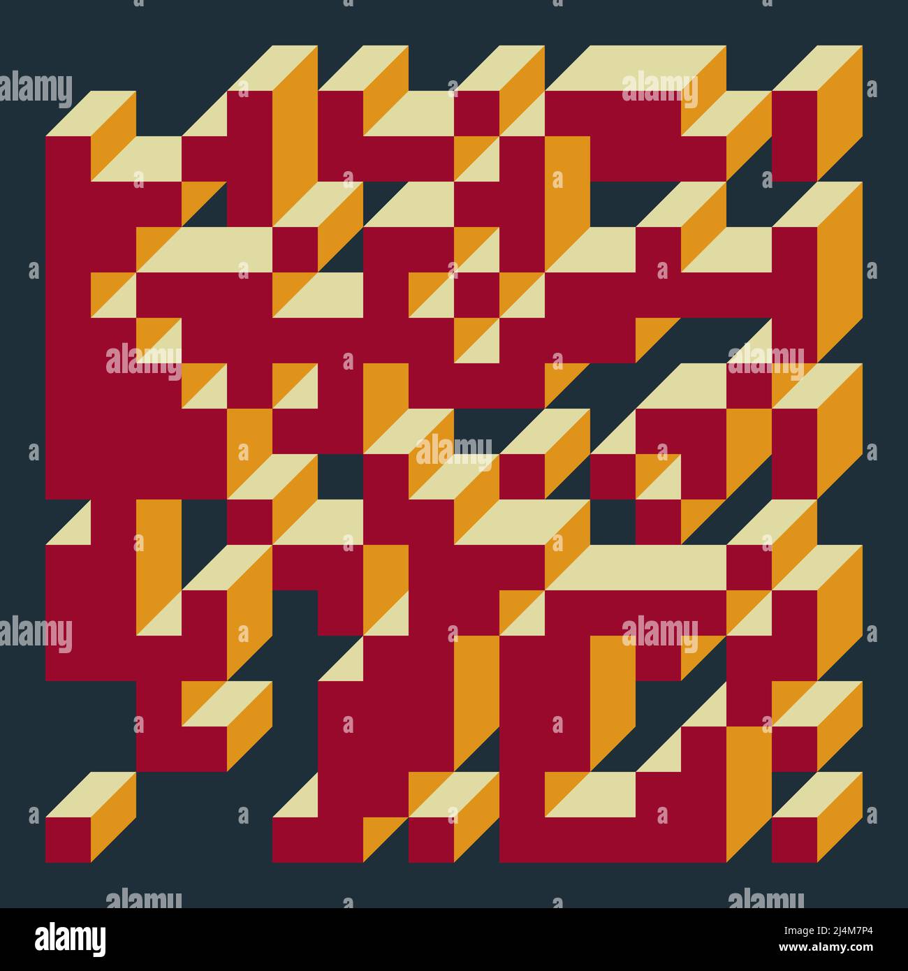 Implementation of Edward Zajec’s “Il Cubo” generative art background art illustration Stock ...