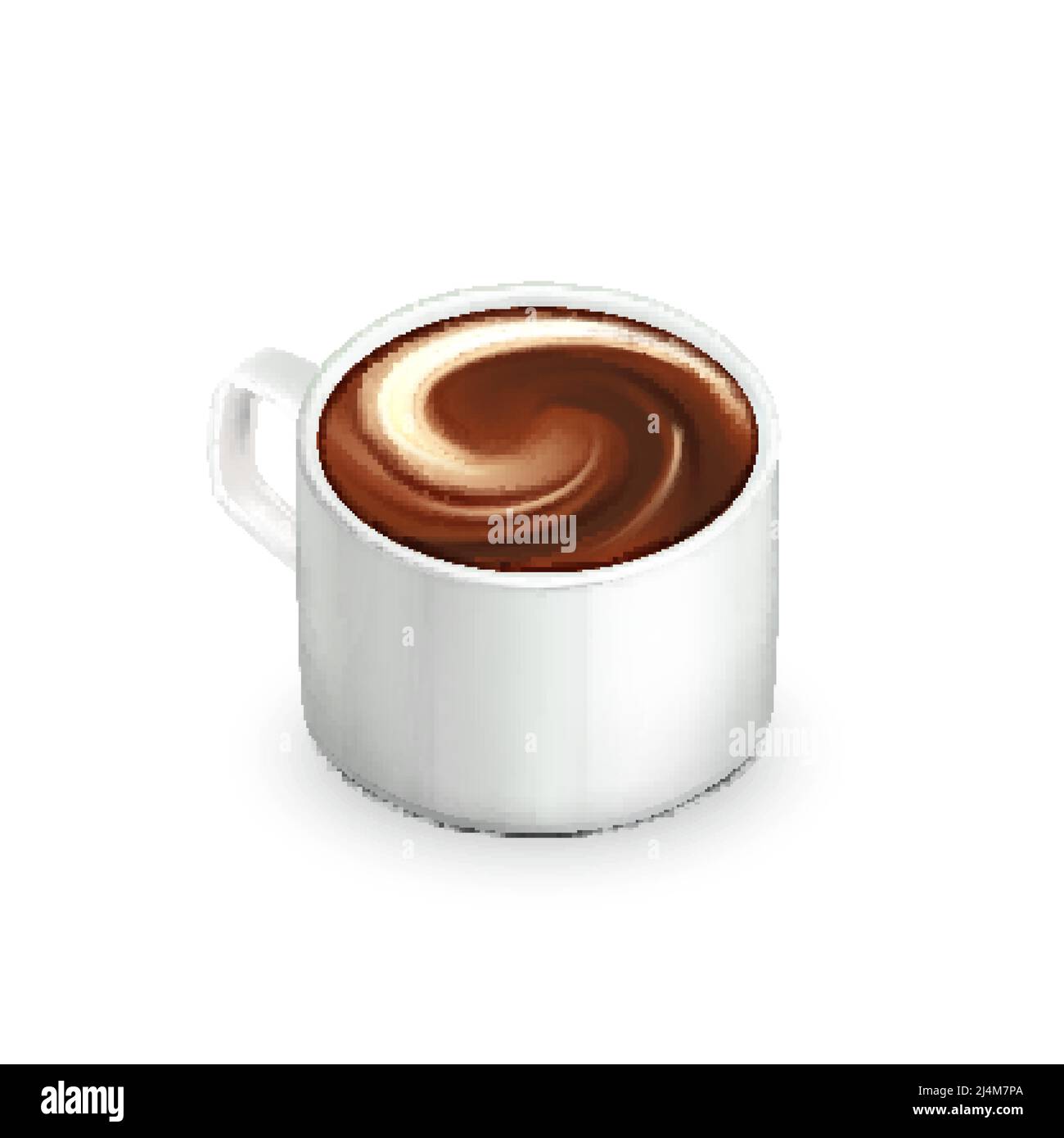 Hot Chocolate Delicious Dessert Drink Cup Vector Stock Vector Image ...