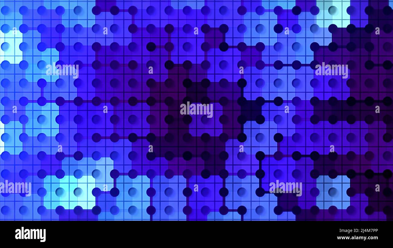 Abstract blinking puzzle tiles background trying to find a suitable ...