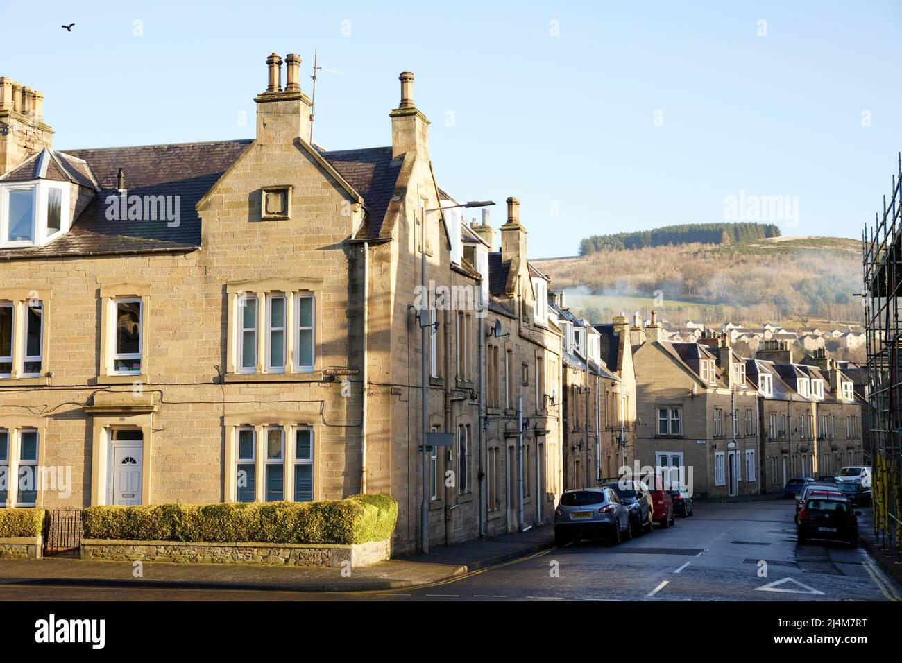Galashiels street view, Scottish village on the Borders Stock Photo - Alamy