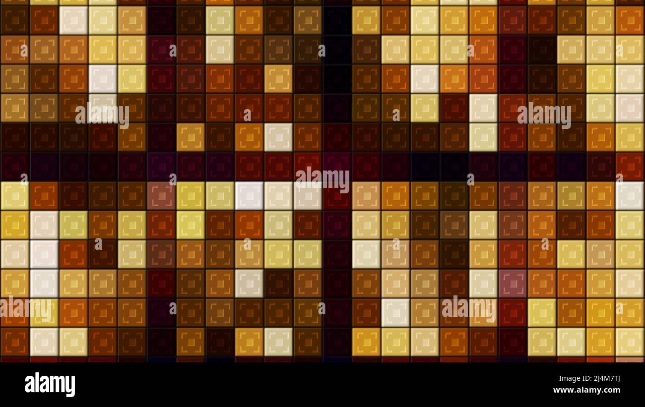 Abstract Background Of Colorful Mosaic Wall With Blinking Flat Shapes