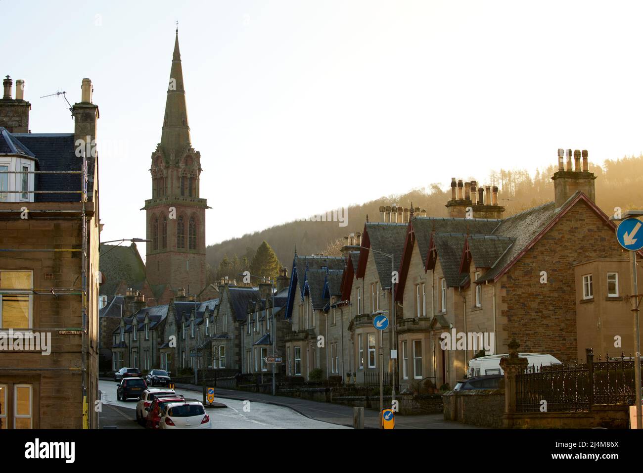 Galashiels street view, Scottish Borders, uk Stock Photo - Alamy