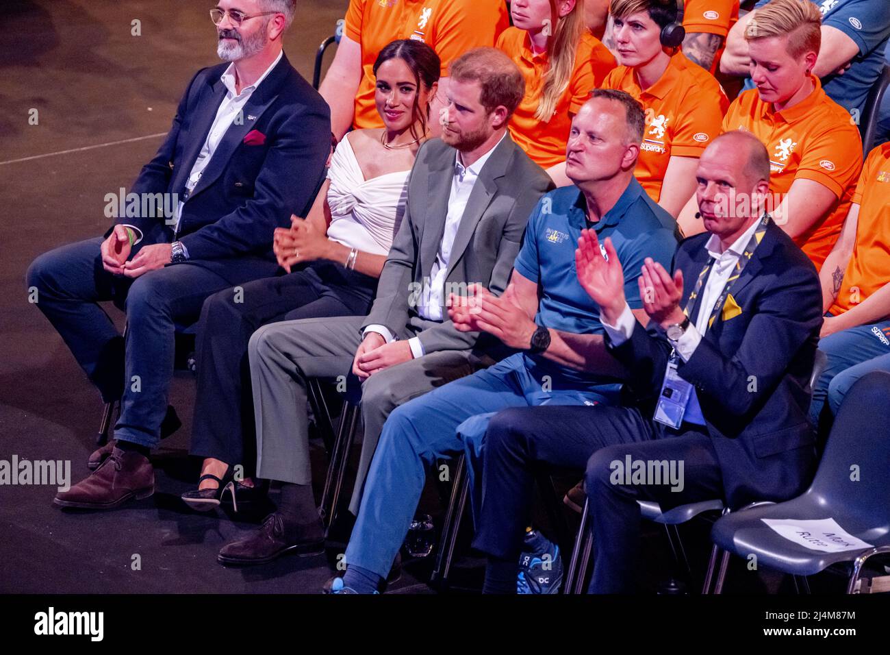 THE HAGUE - The Duke and Duchess of Sussex, Prince Harry and his wife ...