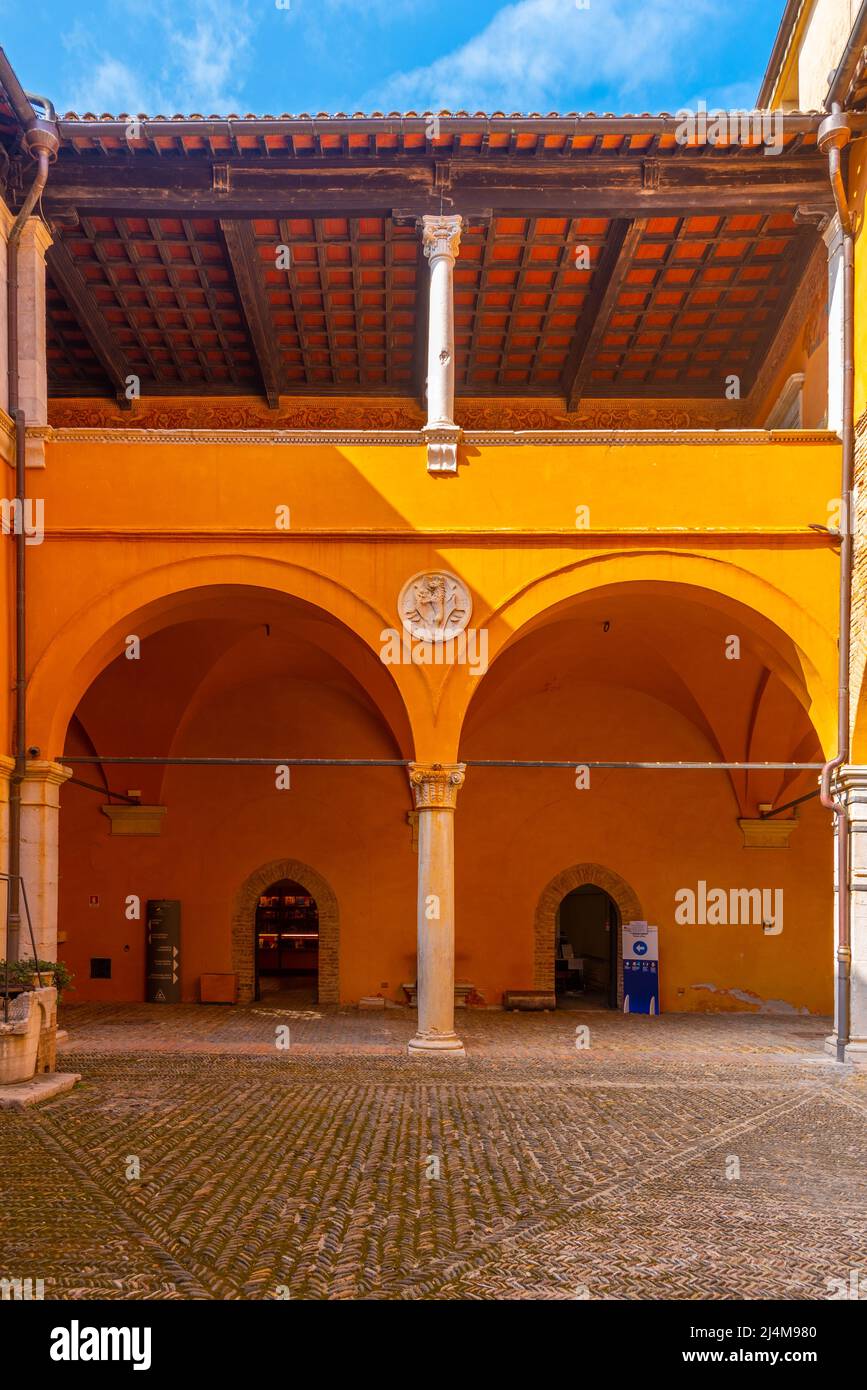 Gradara, Italy, September 30, 2021: Courtyard inside of the Castello di ...