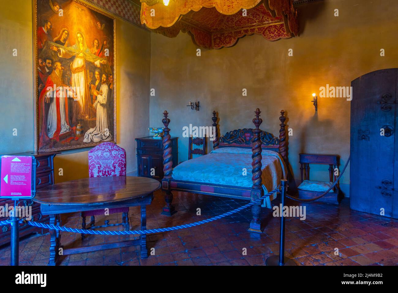 Gradara, Italy, September 30, 2021: Chamber inside of the Castello di ...