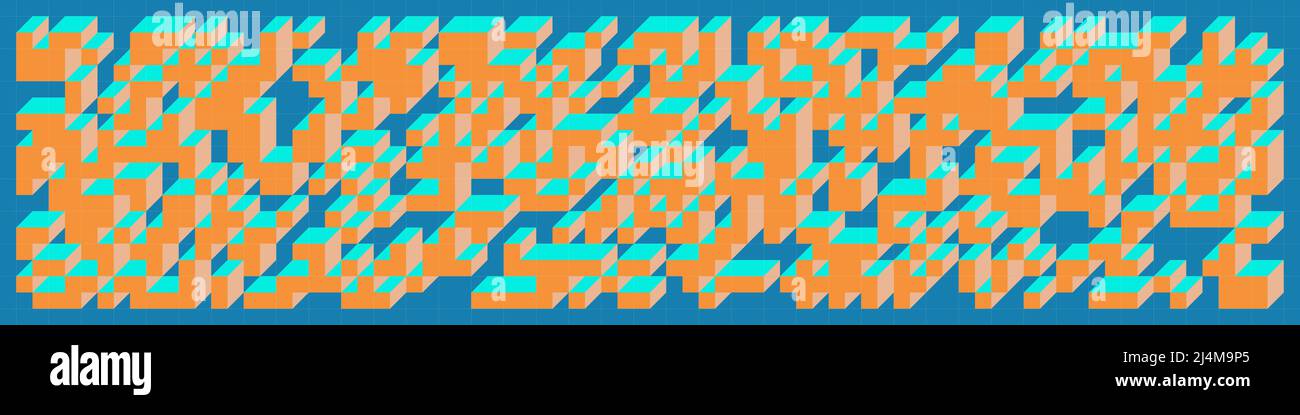 Implementation of Edward Zajec’s “Il Cubo” generative art background art illustration Stock ...