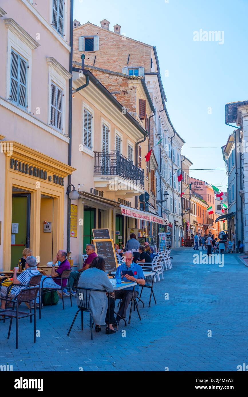 Loreto, Italy, September 29, 2021: Main street in Italian town Loreto ...