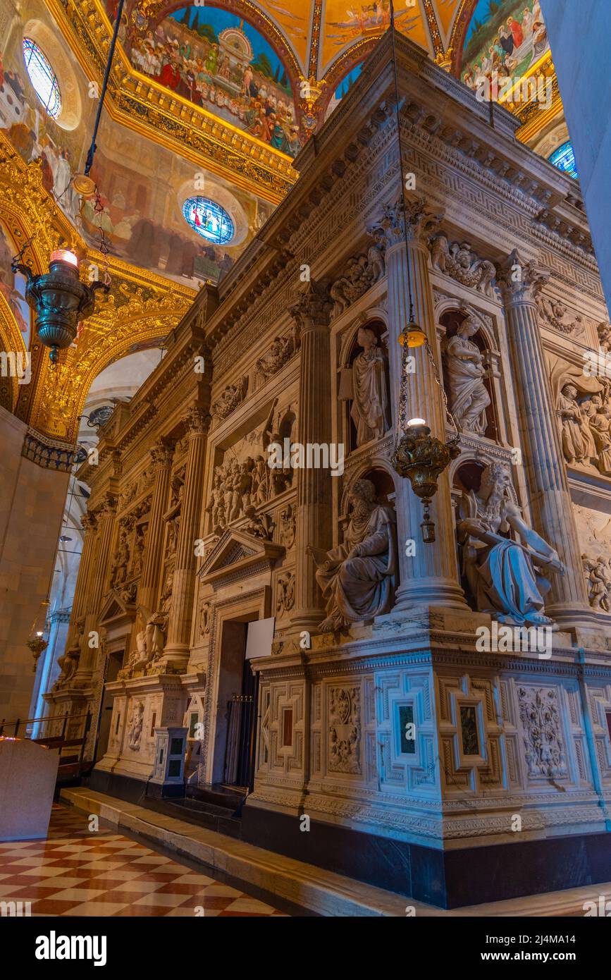Loreto, Italy, September 29, 2021: Interior of the Sanctuary of the ...