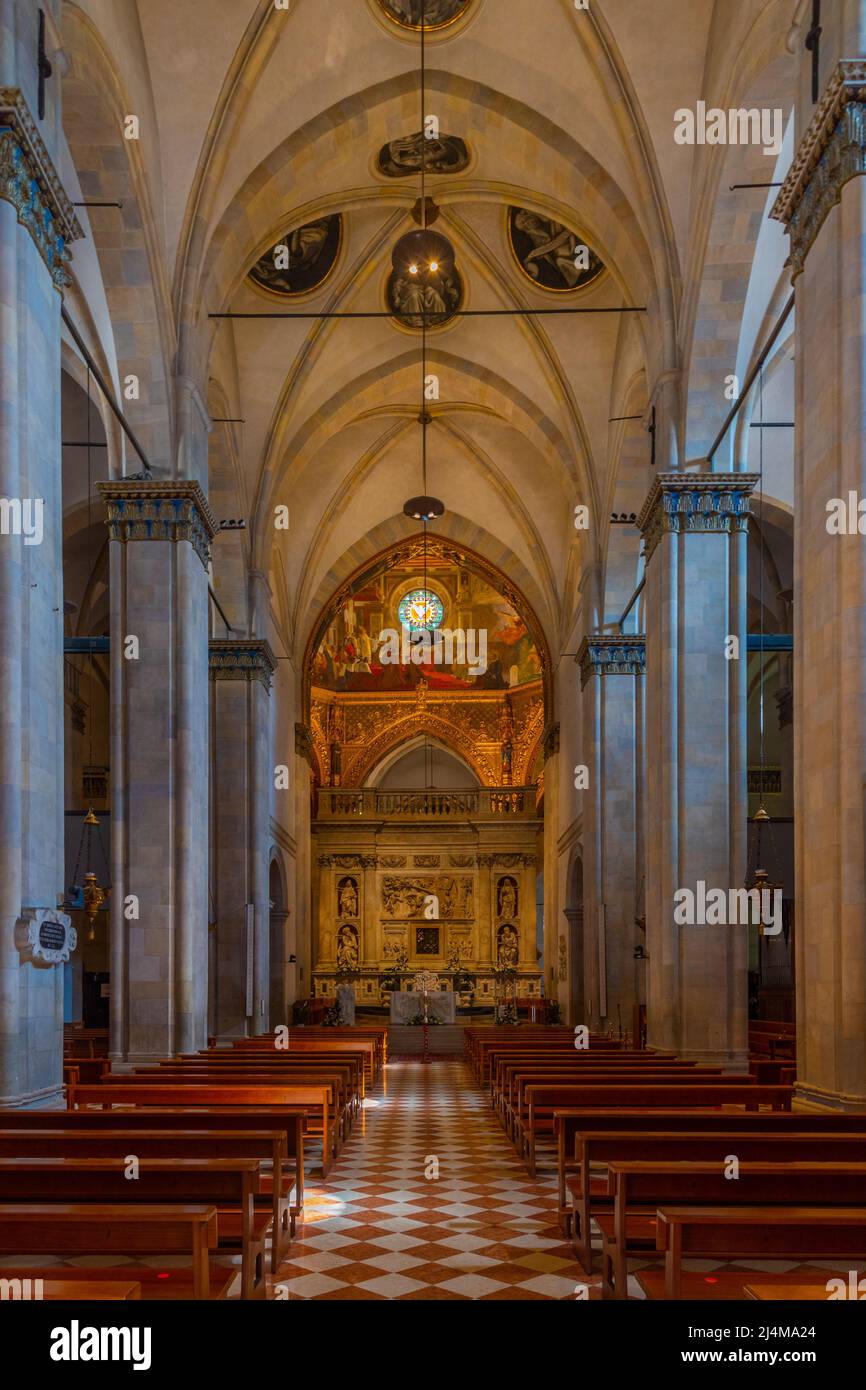 Loreto, Italy, September 29, 2021: Interior of the Sanctuary of the ...