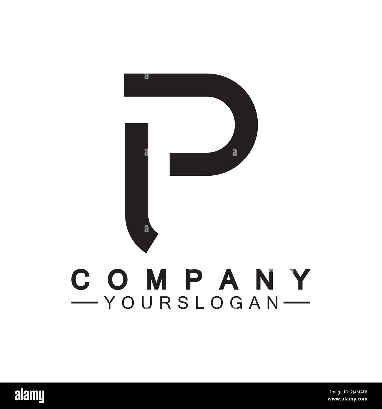Letter p badge logo Black and White Stock Photos & Images - Alamy