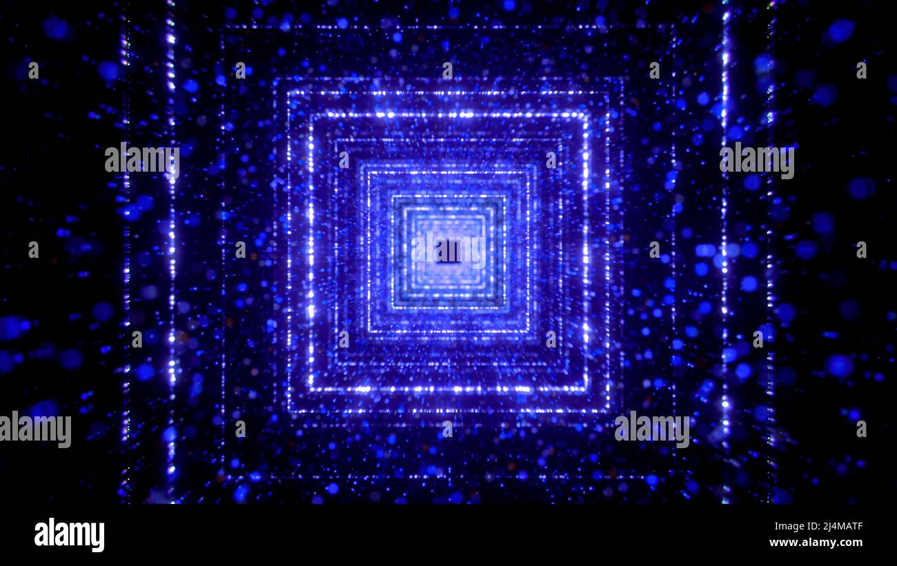 Huge squares with small particles floating around. Motion. Most of the ...