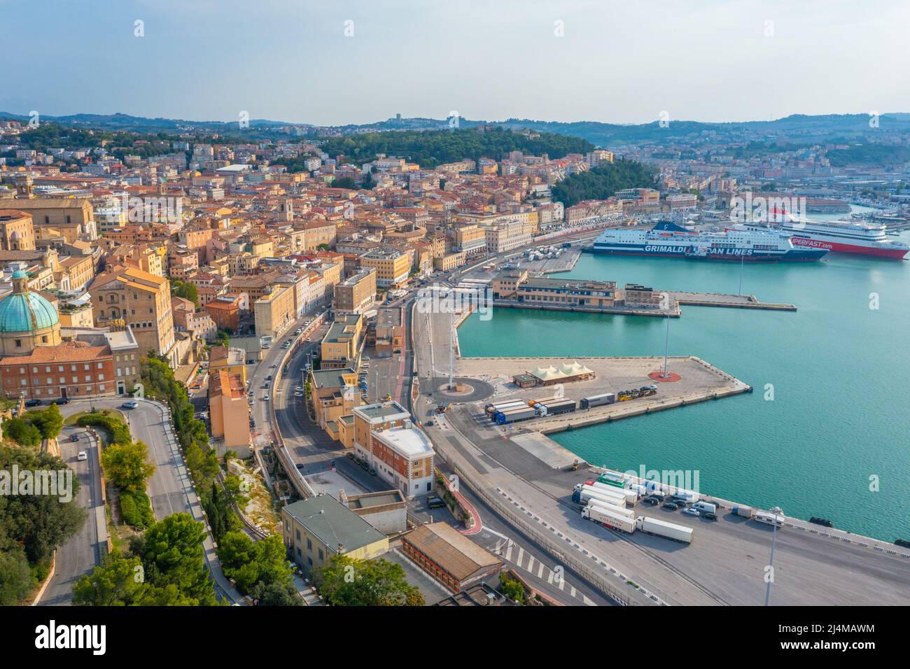 Ancona, Italy, September 26, 2021: Cityscape of Italian town Ancona ...