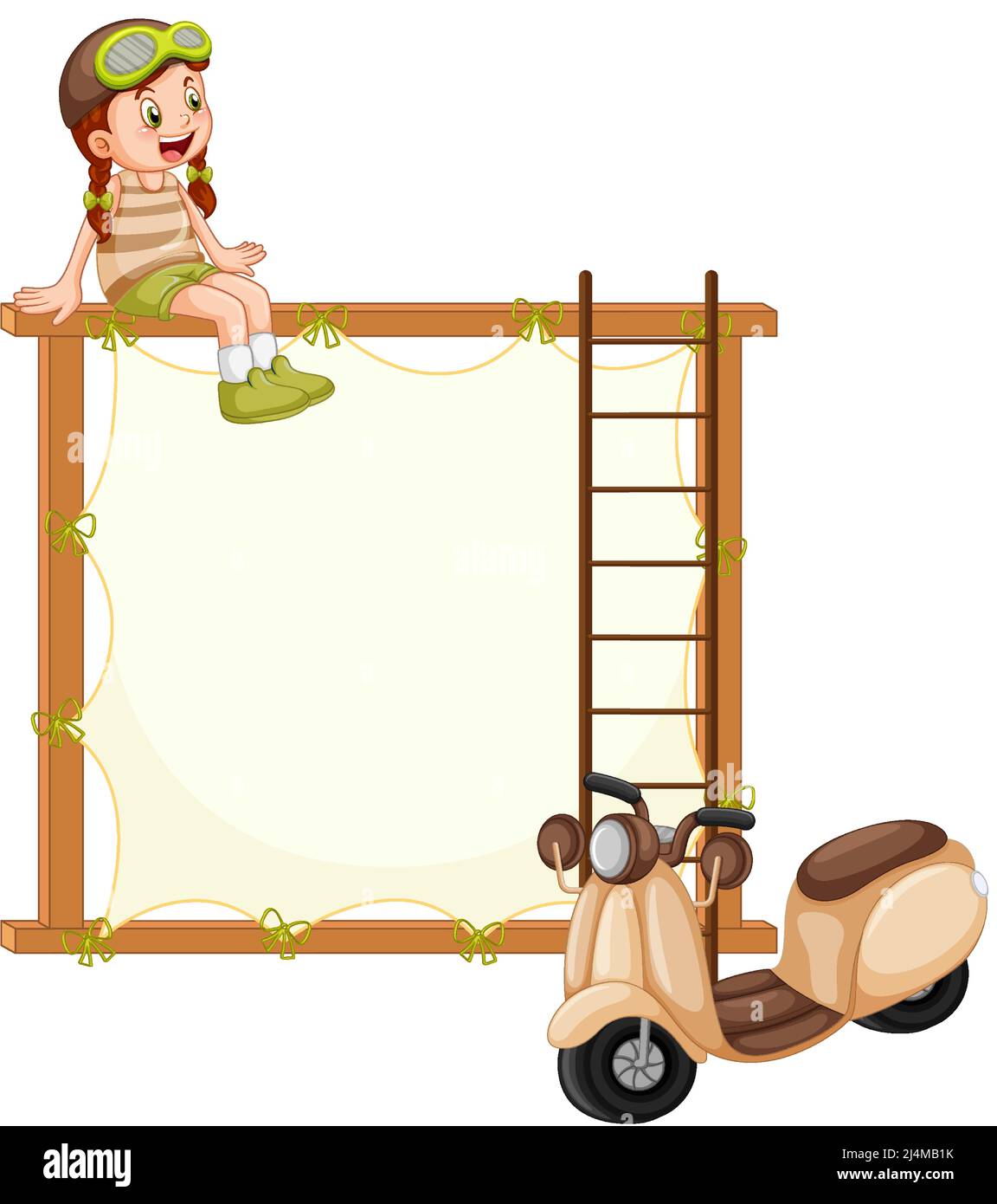 Board template with wooden frame illustration Stock Vector Image & Art ...