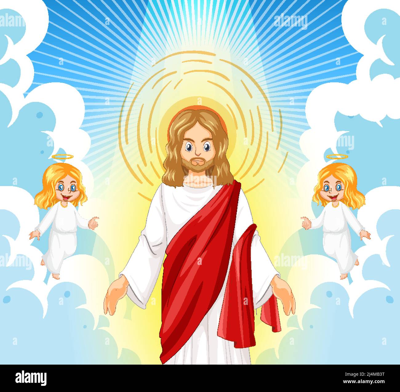 Jesus Christ in cartoon style illustration Stock Vector Image & Art - Alamy