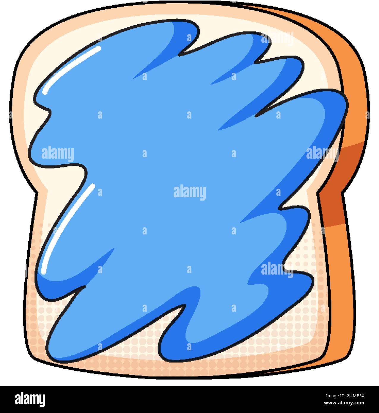 Bread with blue jam topping illustration Stock Vector Image & Art - Alamy