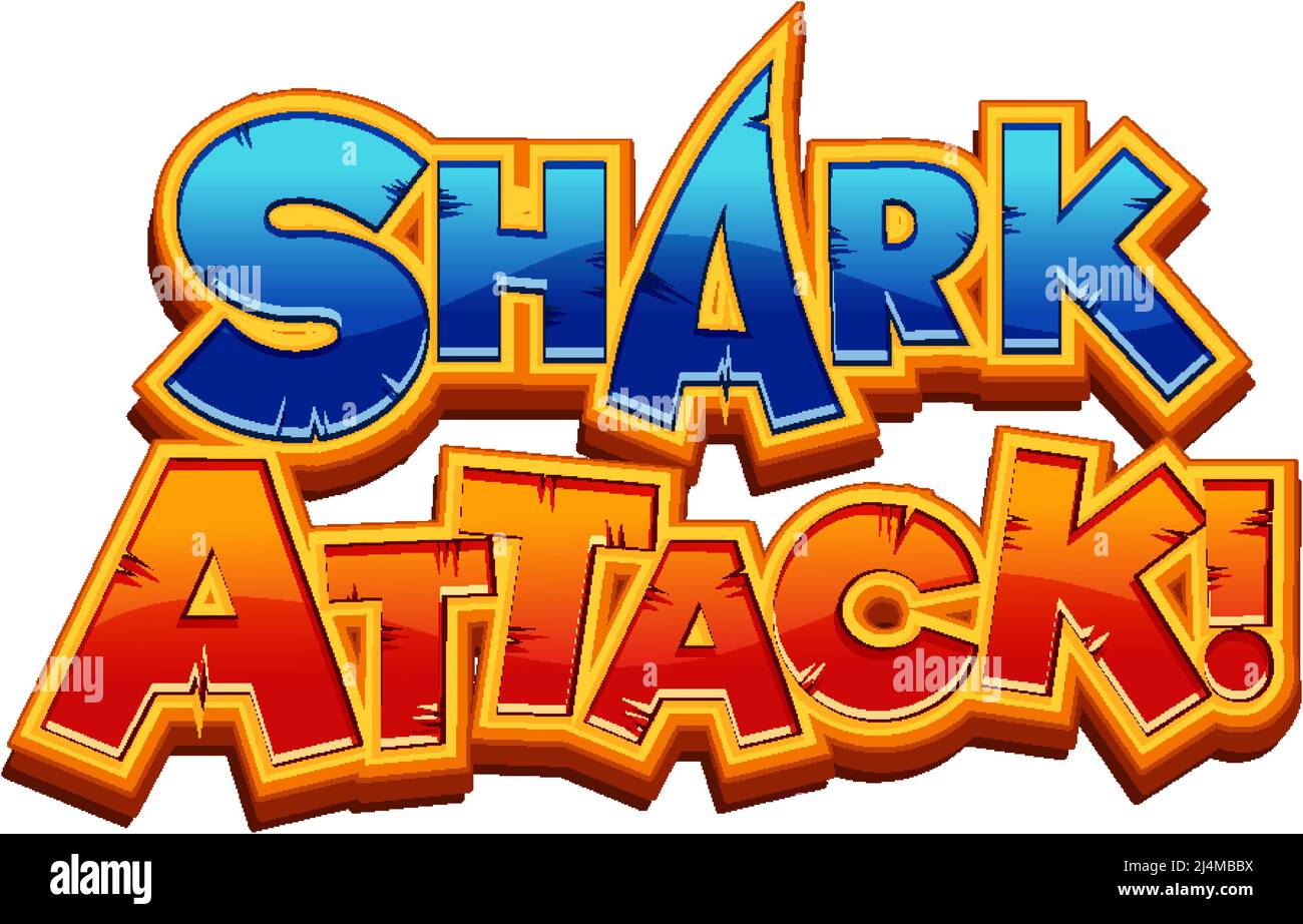 Shark attack word Stock Vector Images - Alamy