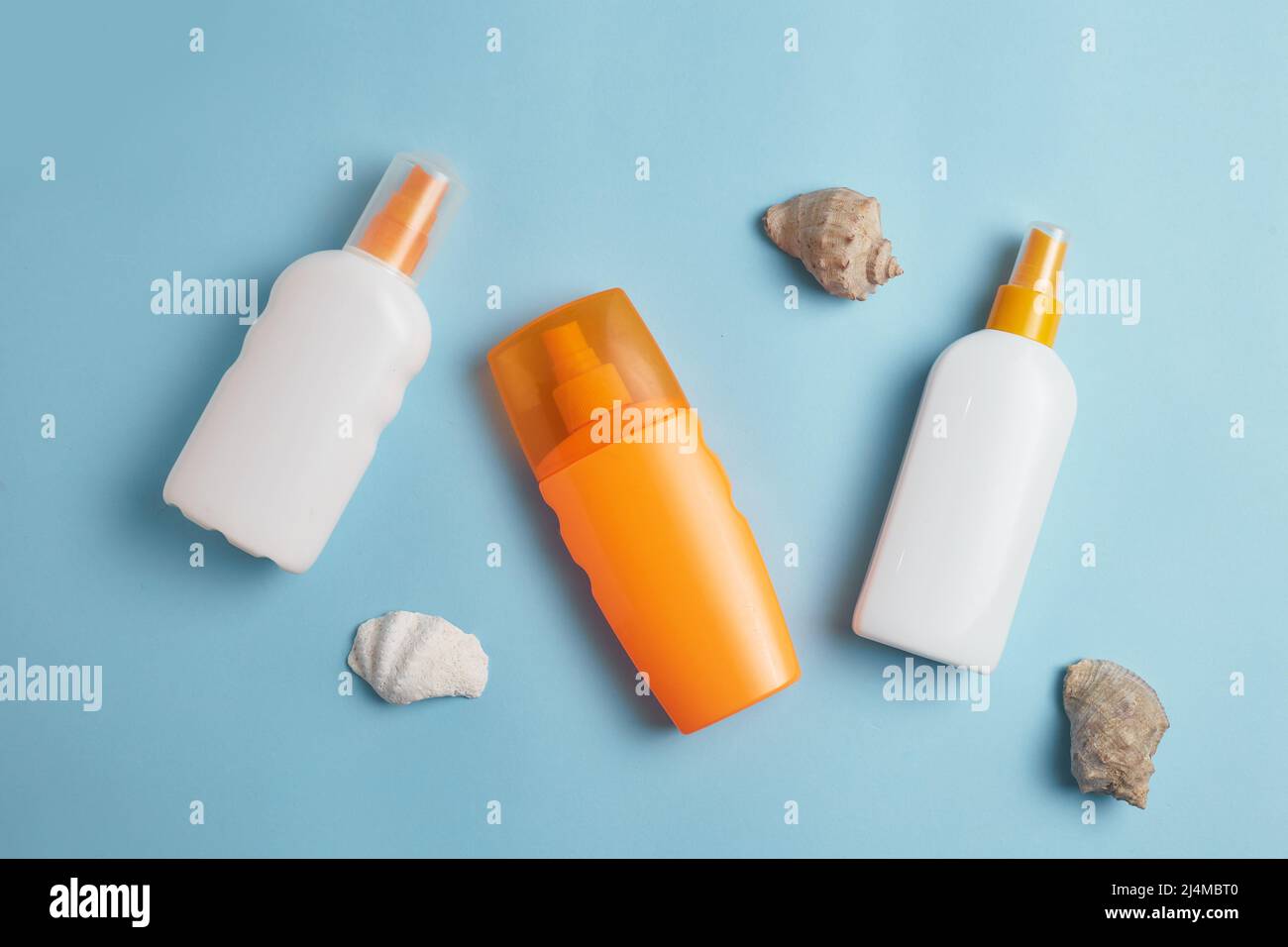 Sunscreen bottle, sun hat, cream, lotion bottle, various sunscreens and ...