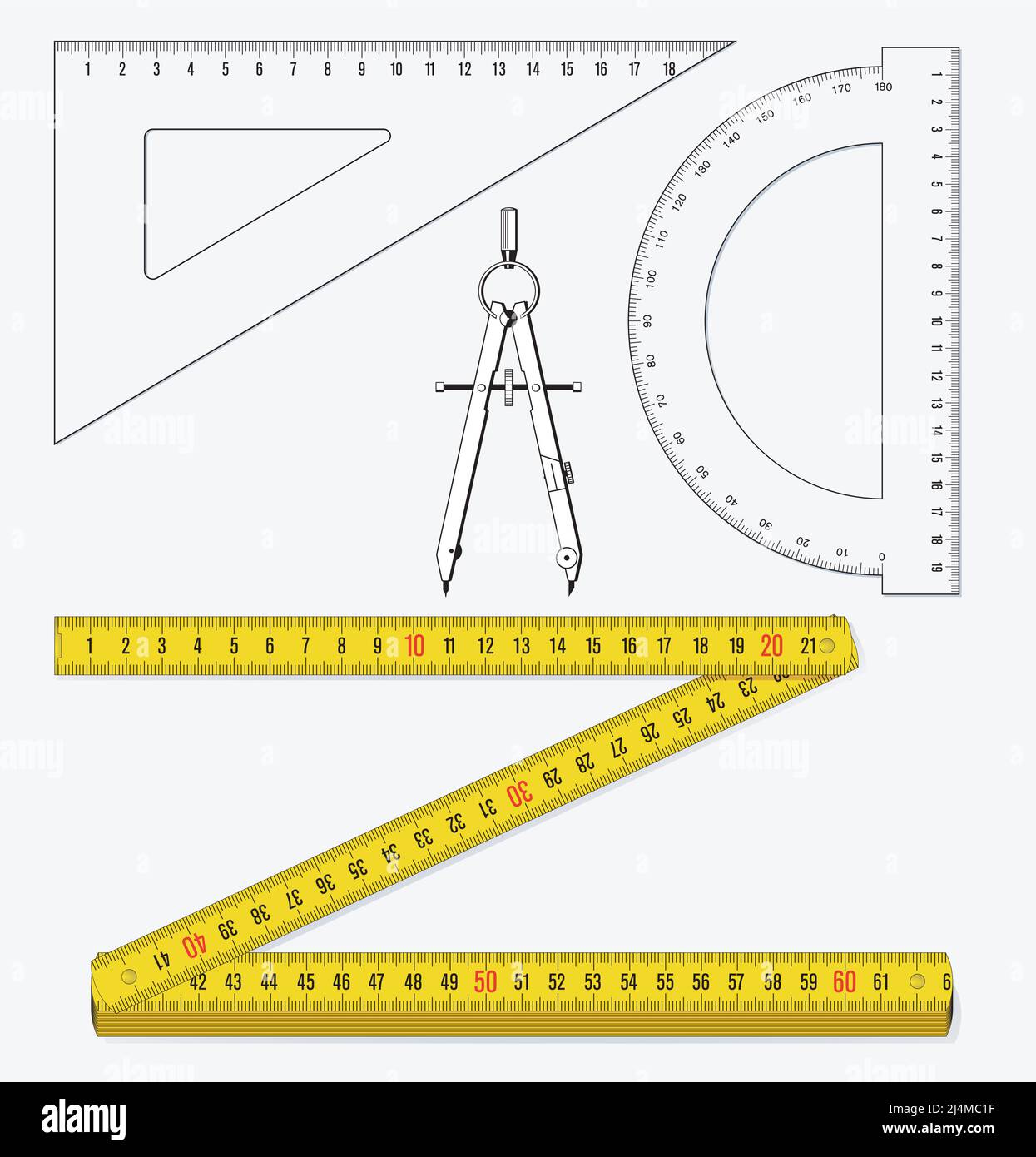 Folding rulers Stock Vector Images - Alamy