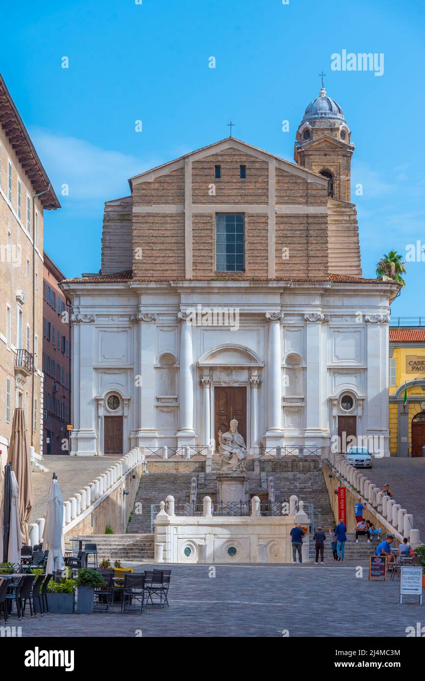 Ancona, Italy, September 26, 2021: Saint Domenico church viewed behind ...