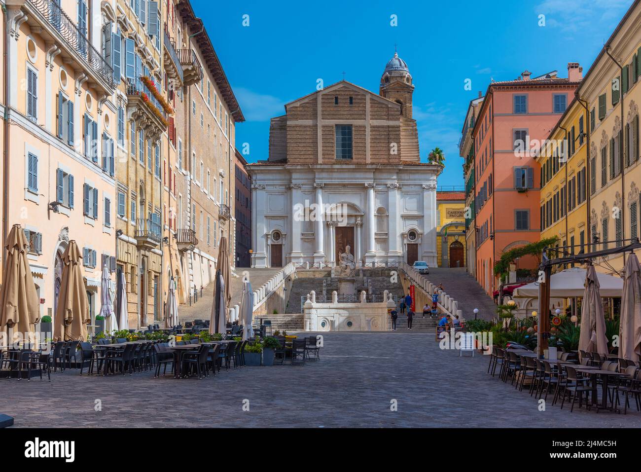 Ancona, Italy, September 26, 2021: Saint Domenico church viewed behind ...