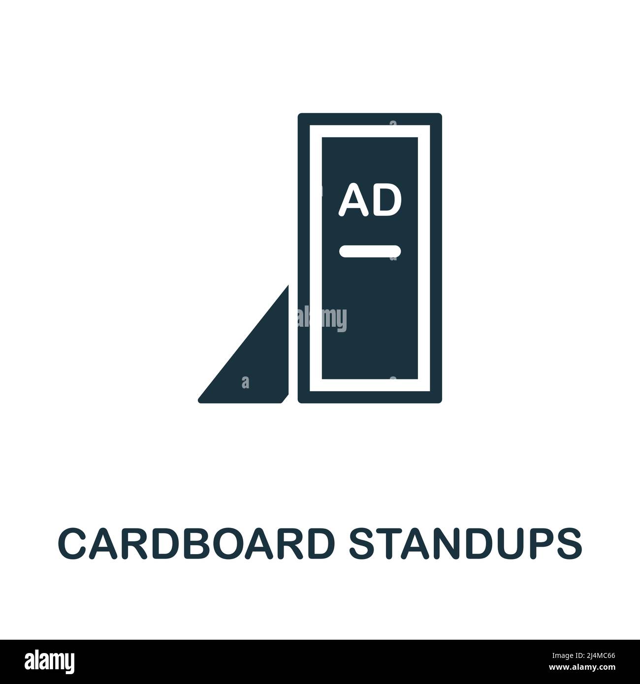 Cardboard Standups flat icon. Colored element sign from outdoor ...