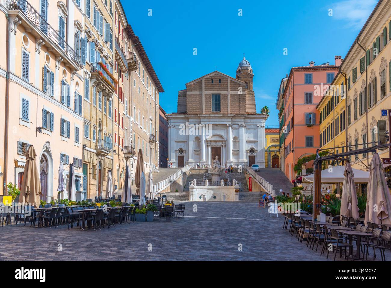 Ancona, Italy, September 26, 2021: Saint Domenico church viewed behind ...