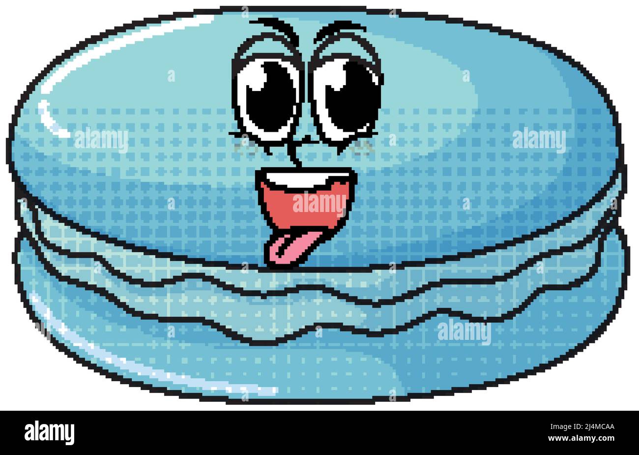 Macaron cartoon character on white background illustration Stock Vector ...