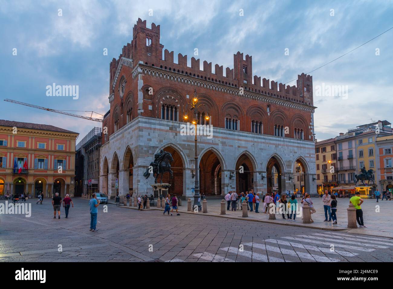 Piacenza, Italy, September 25, 2021: Palazzo Gotico in the center of ...