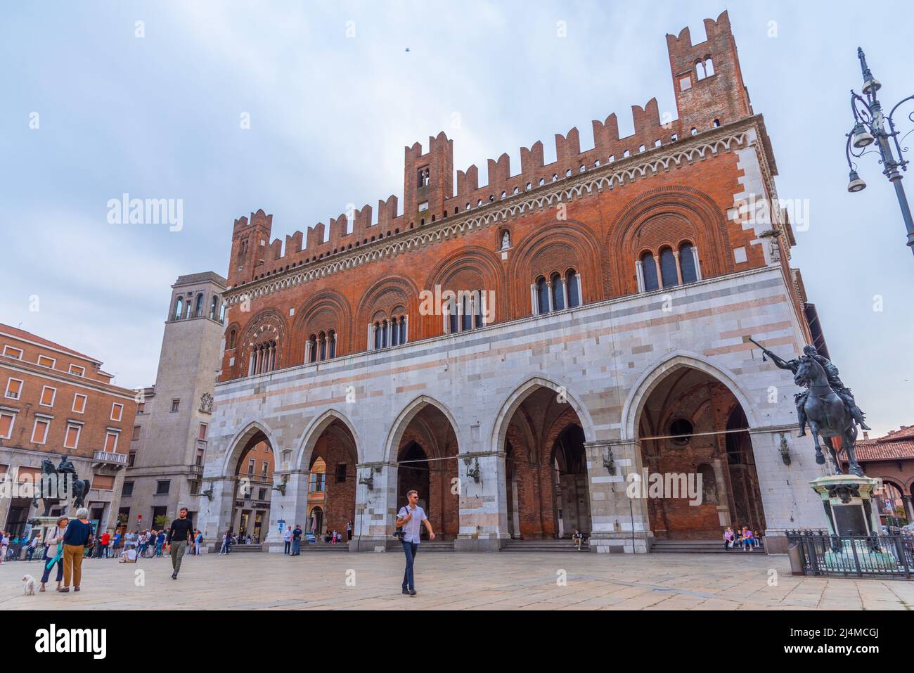 Piacenza, Italy, September 25, 2021: Palazzo Gotico in the center of ...