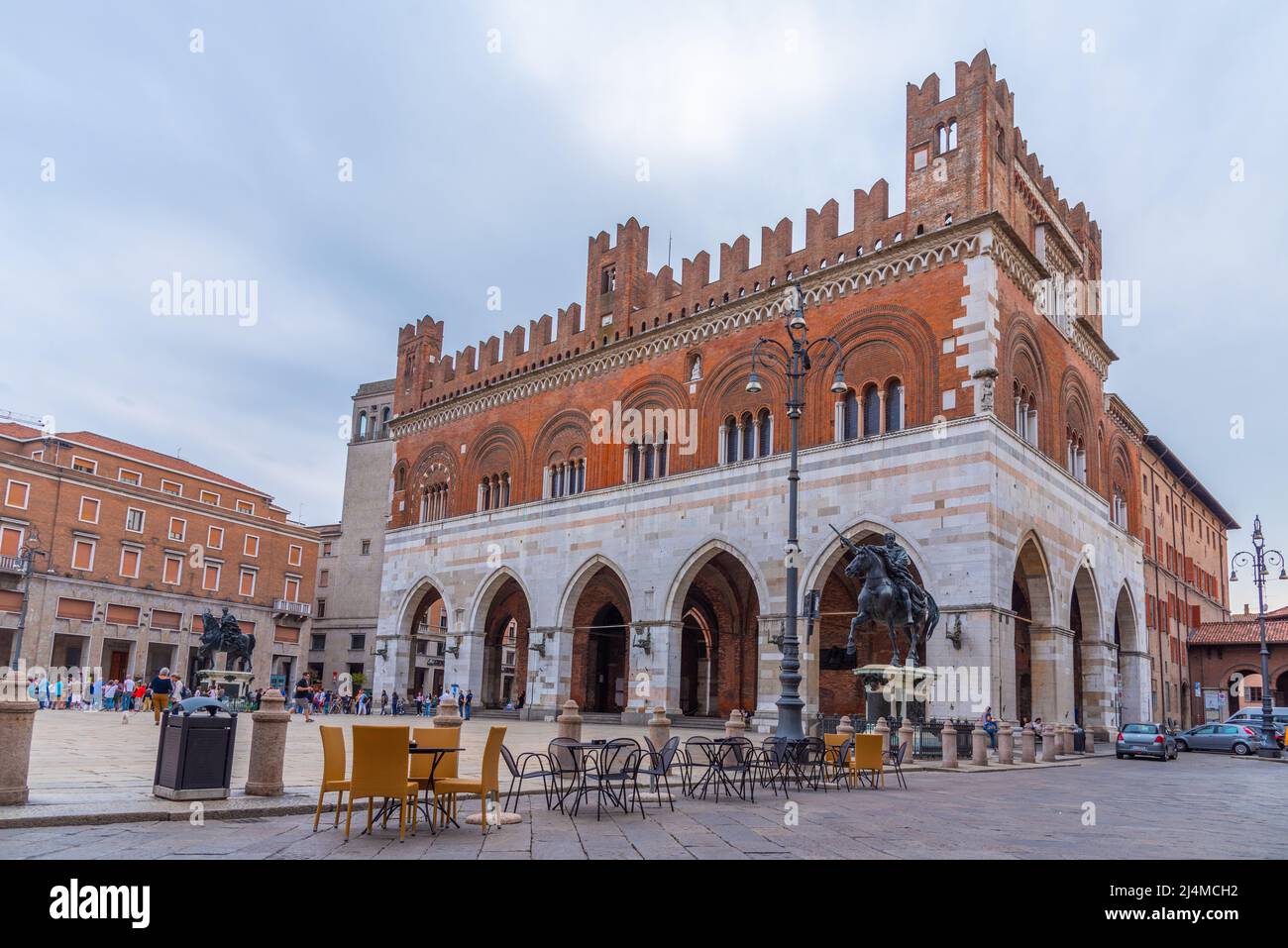 Piacenza, Italy, September 25, 2021: Palazzo Gotico in the center of ...