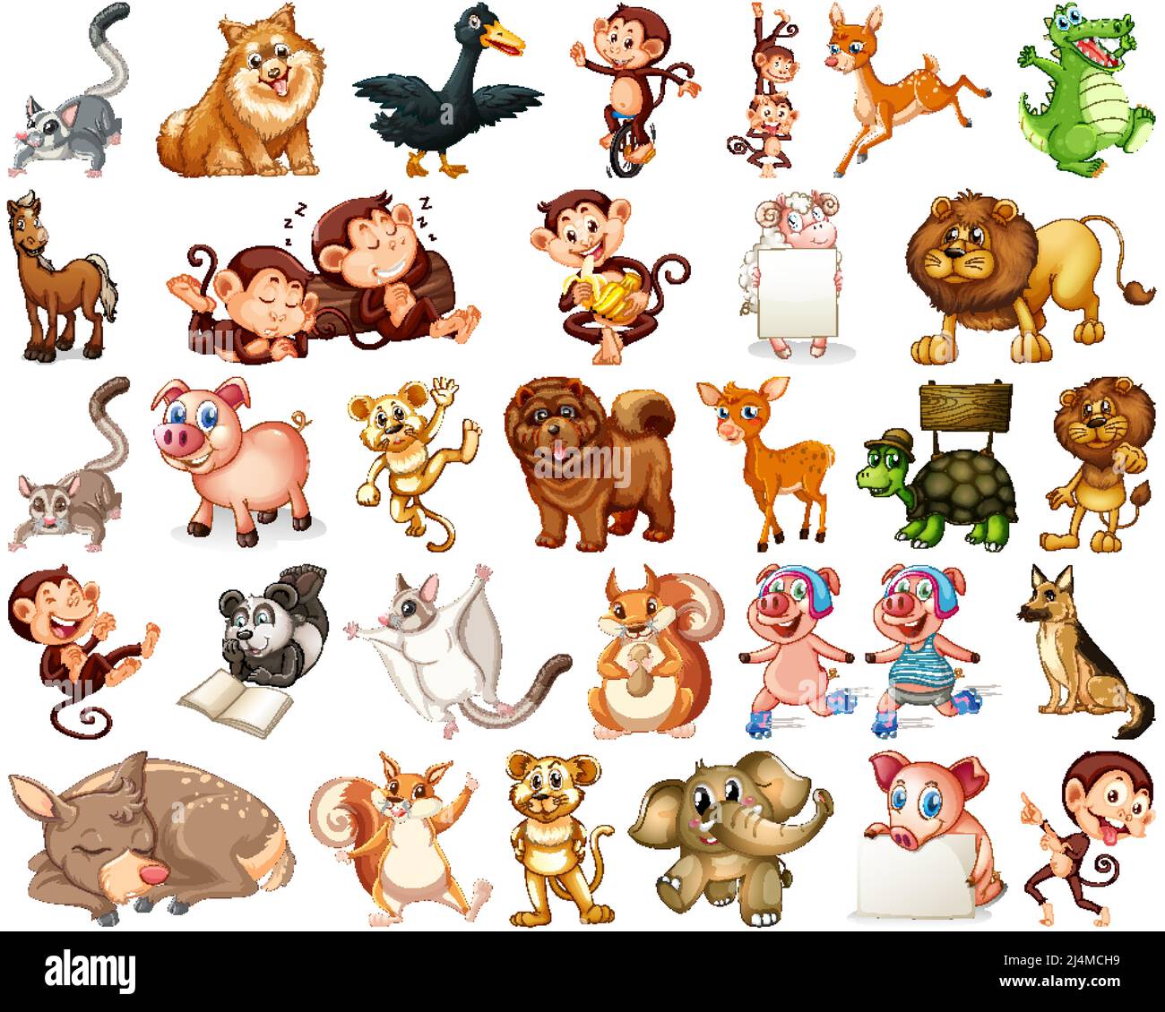Squirrel monkeys zoo Stock Vector Images - Alamy