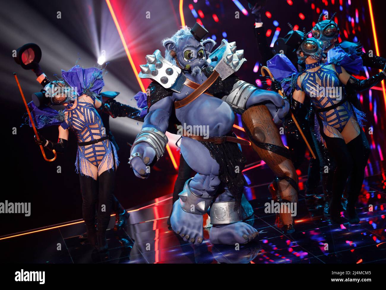 Cologne, Germany. 16th Apr, 2022. The character "The Orc" is on stage ...