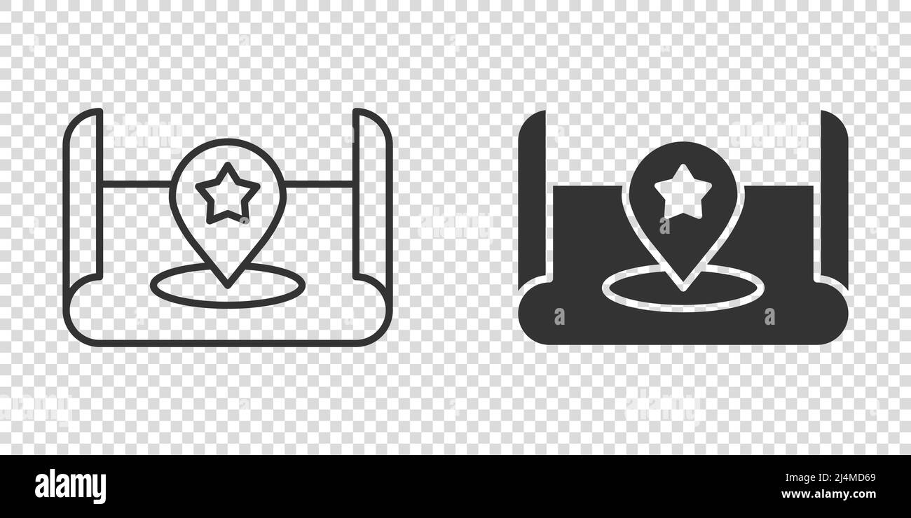 Map pin icon in flat style. gps navigation vector illustration on white ...