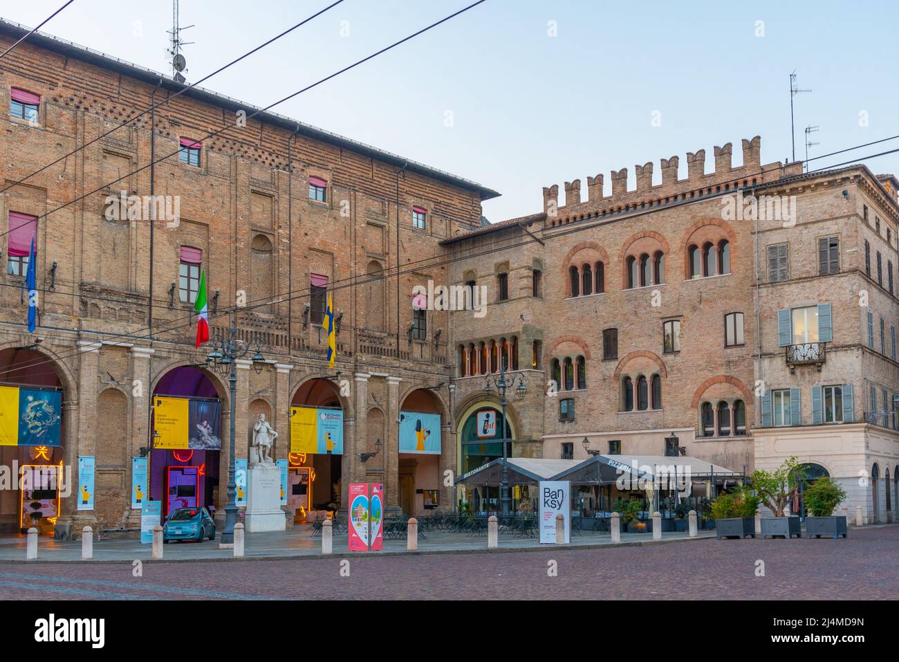 Parma, Italy, September 25, 2021: Sunrise over Piazza Giuseppe ...