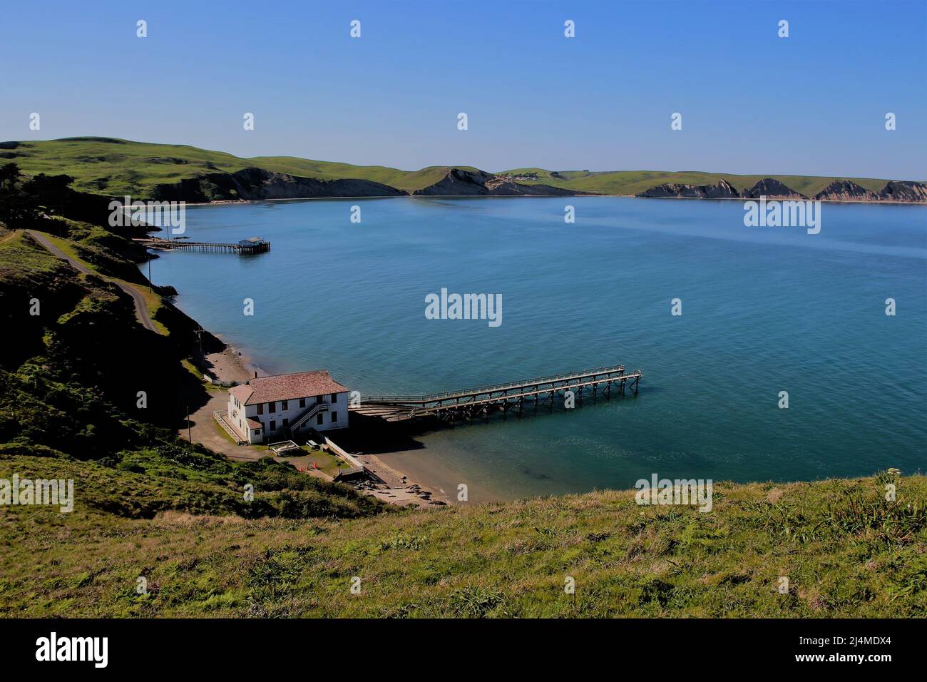 Chimney Rock Trail at Point Reyes National Seashore, looking over ...