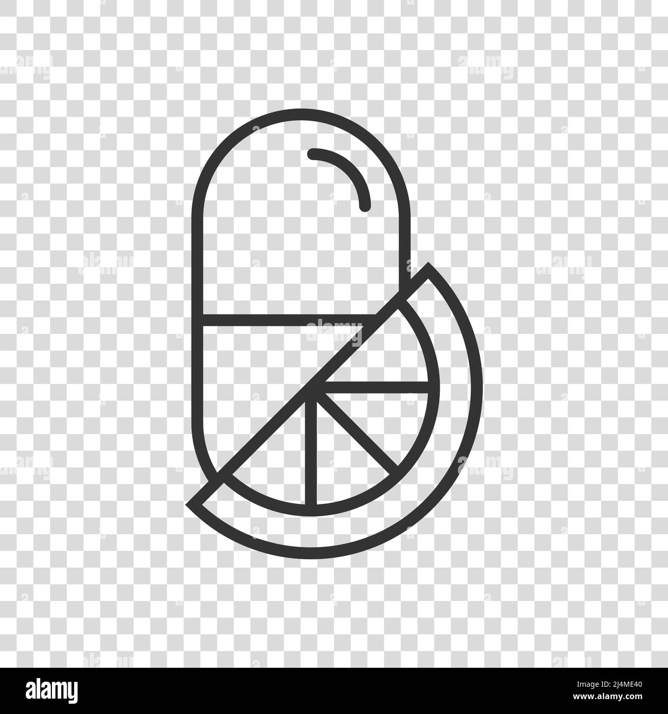 Vitamin pill note icon in flat style. Capsule vector illustration on ...